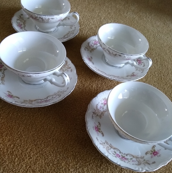 Vintage | Dining | 8 Piece Set Rose Baroque Made In Japan Bohemian Fine ...